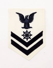 Original WW2 USN 2nd Class Quartermaster White Patch | Charleys Surplus